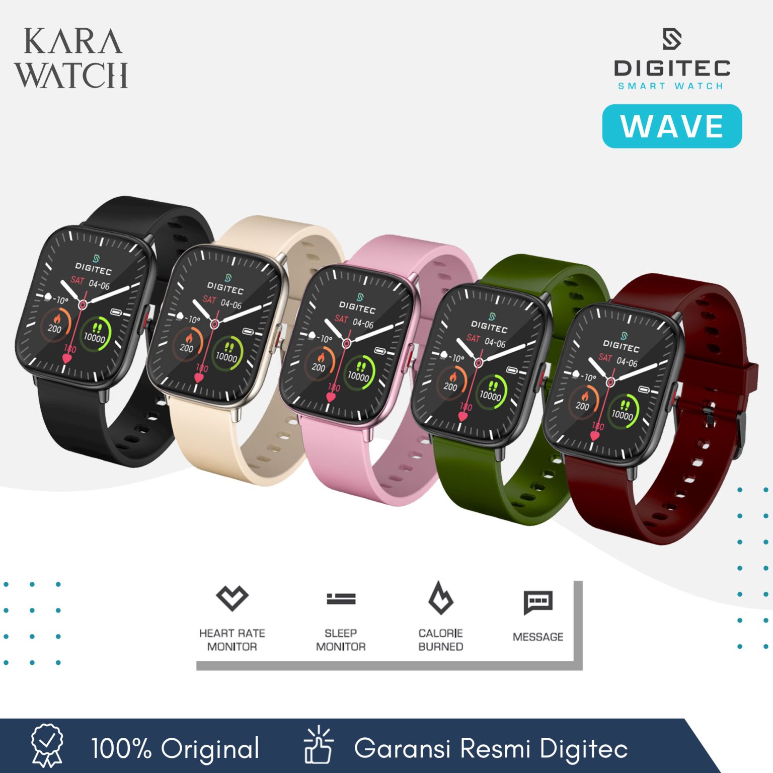 Smartwatch Digitec Wave Original Jam Tangan - Kara Watch